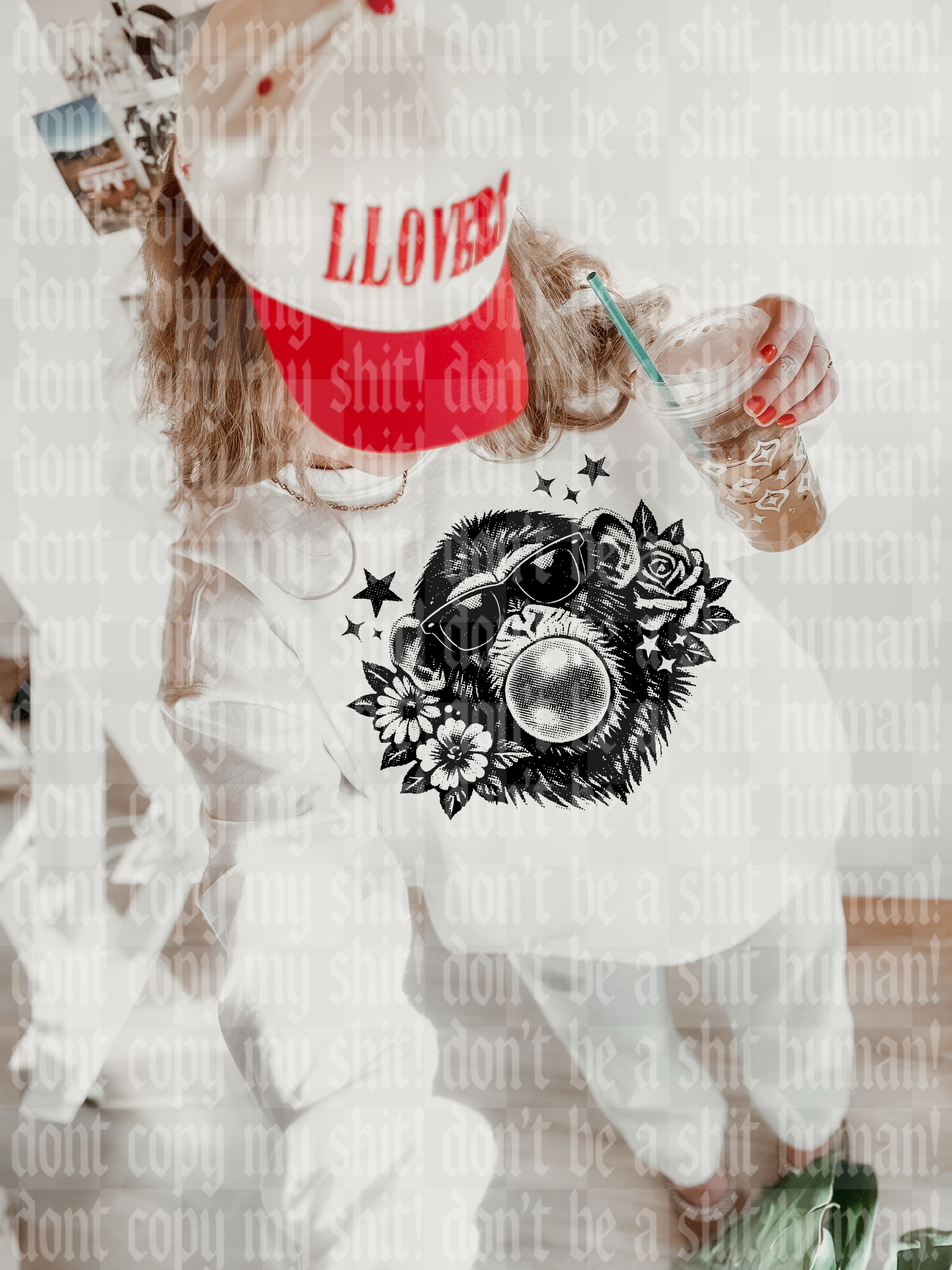 PREPPY HALFTONE MONKEY DIGITAL DESIGN – Lyttle Design Co